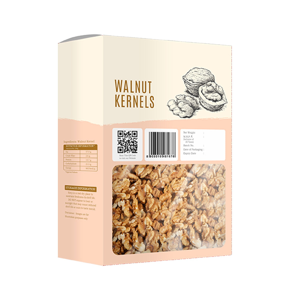 California Walnuts Kernels box - Silver – Pushti Nuts