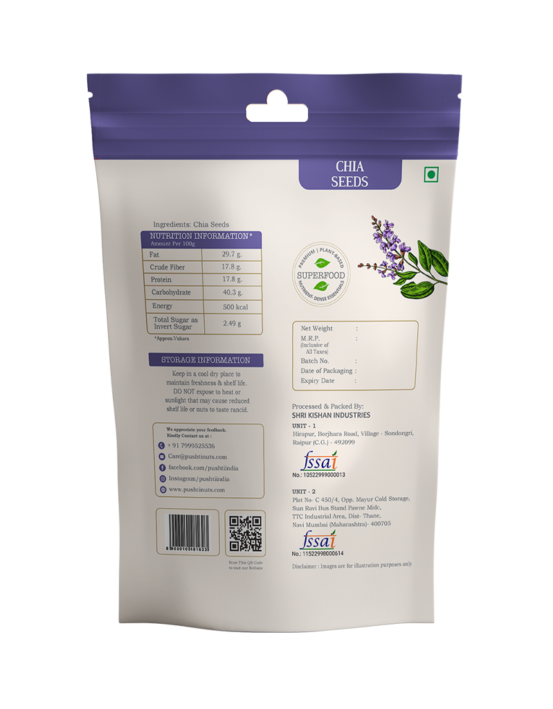 Pushti Raw Chia Seeds – Pushti Nuts